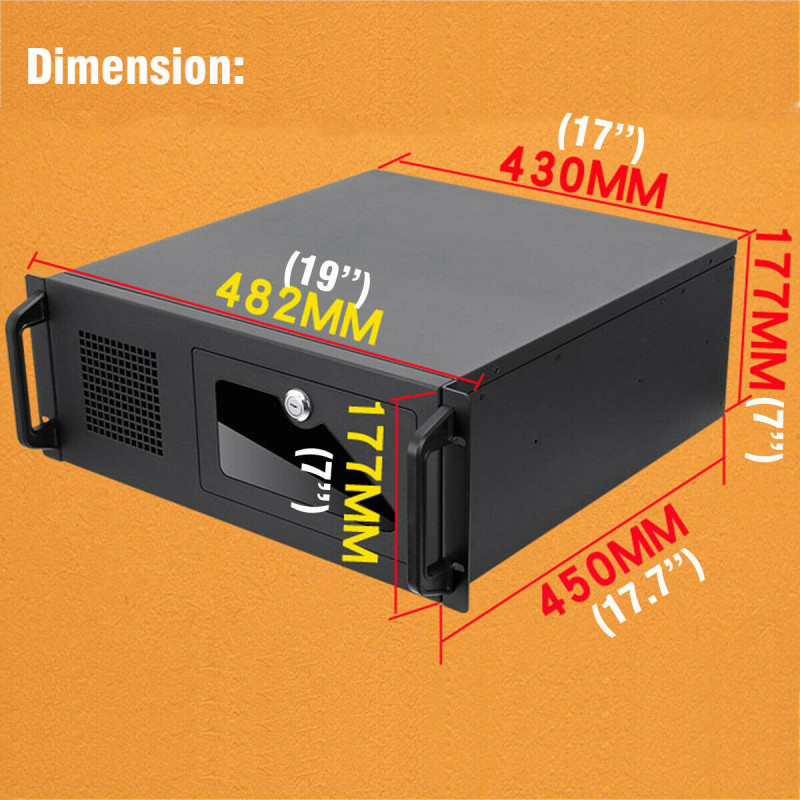 4U Rack mount Industrial Server/Computer Case with Fan