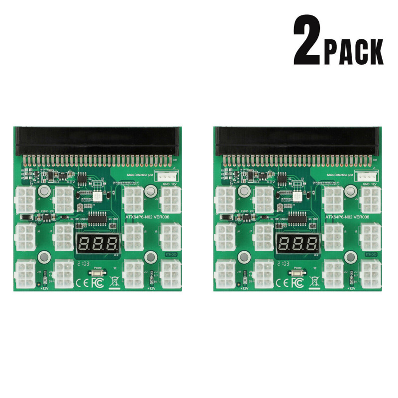 6PIN 1200W Breakout Board for HP DPS-1200QB A PSU GPU Mining Server ...