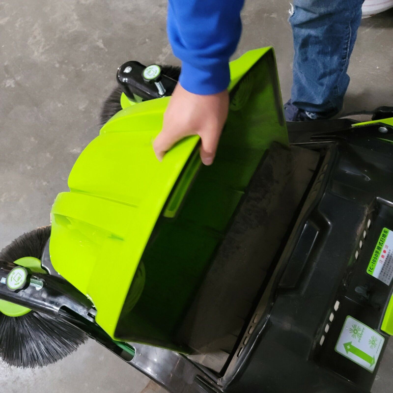Top-grade Triple Brush Push Power Sweeper for Ground Cleaning Push Type ...