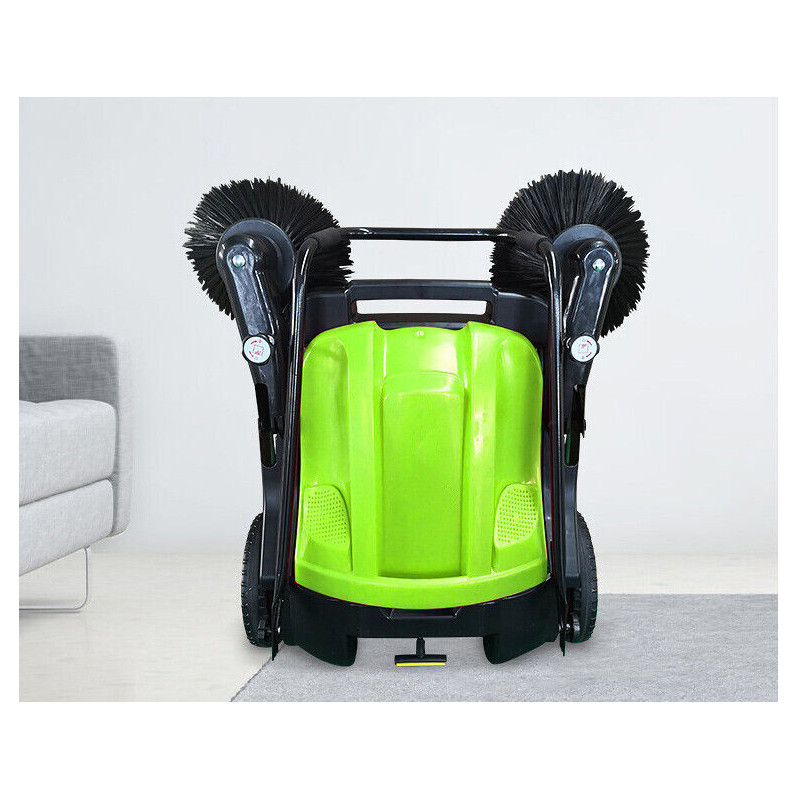 Top-grade Triple Brush Push Power Sweeper for Ground Cleaning Push Type ...