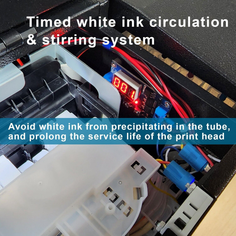 AOK PRINTER A3+ DTF L1800 Printer Direct to Film Transfer Printer with LED light white ink ...