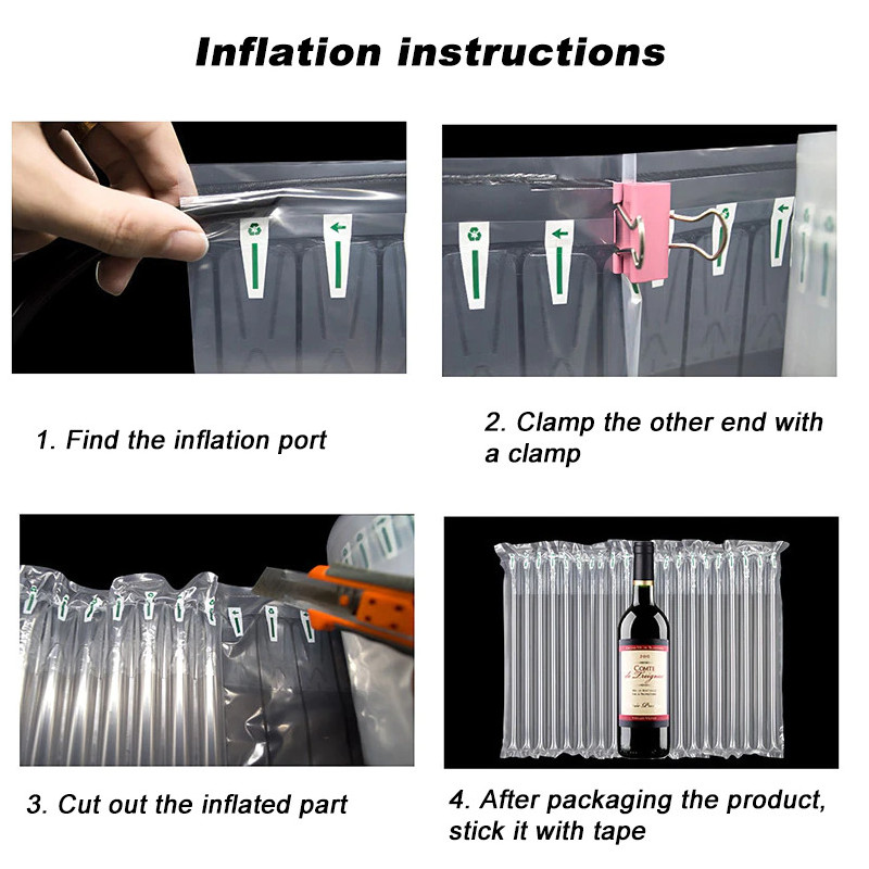 Anti-drop Air Bag Column Plastic Bubble Buffer Wrap Bottle Packaging ...