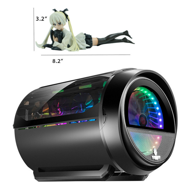 Space Capsule Design MATX ITX Desktop Case USB3.0 PC Gaming Computer ...