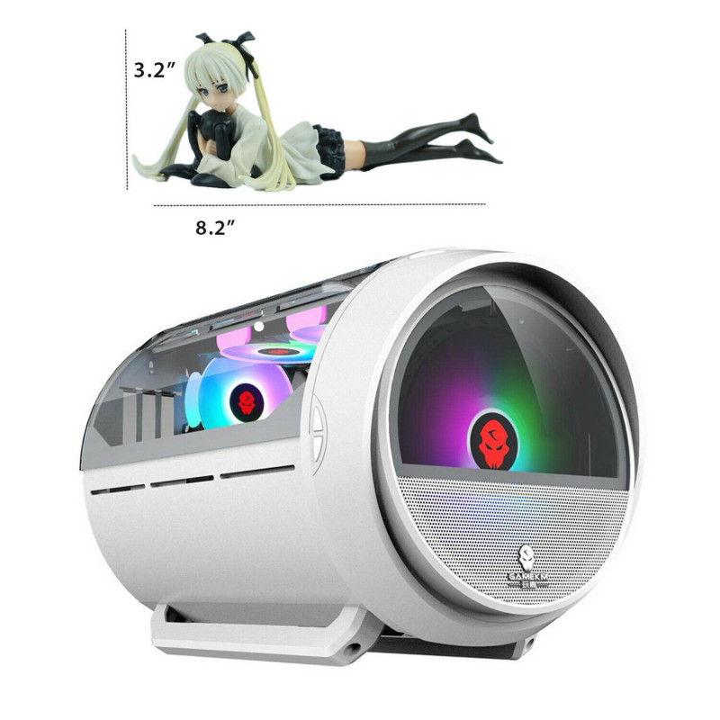 Space Capsule Design MATX ITX Desktop Case USB3.0 PC Gaming Computer ...