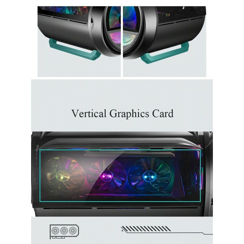 Space Capsule Design MATX ITX Desktop Case USB3.0 PC Gaming Computer ...