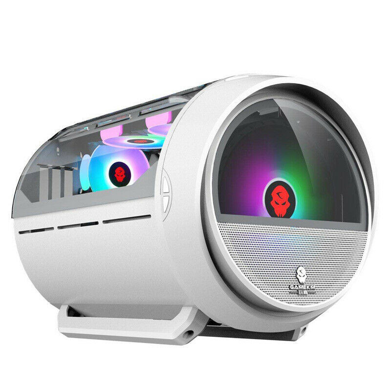 Space Capsule Design MATX ITX Desktop Case USB3.0 PC Gaming Computer ...