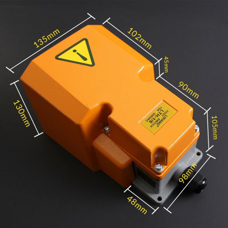 Extra Heavy Duty Foot Switch W Guard 15A 250VAC SPDT Electric Pedal ...